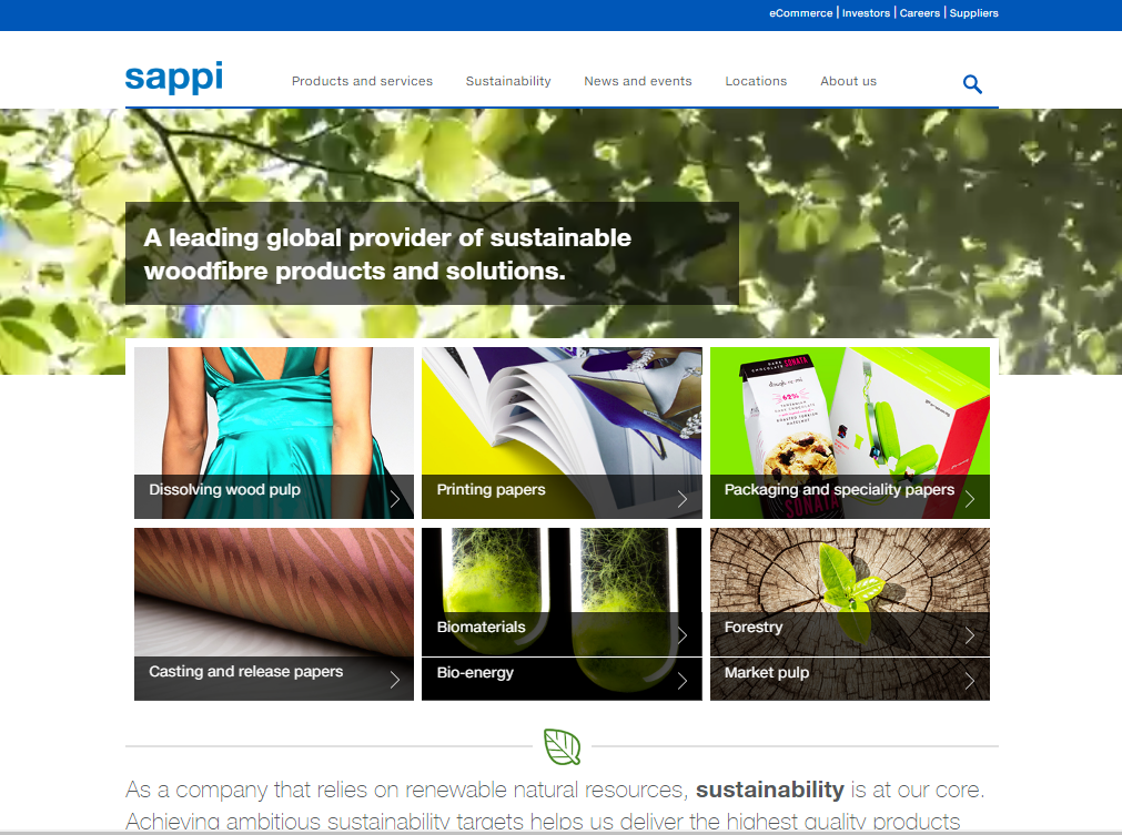 Sappi Limited launches new website highlighting global presence ...